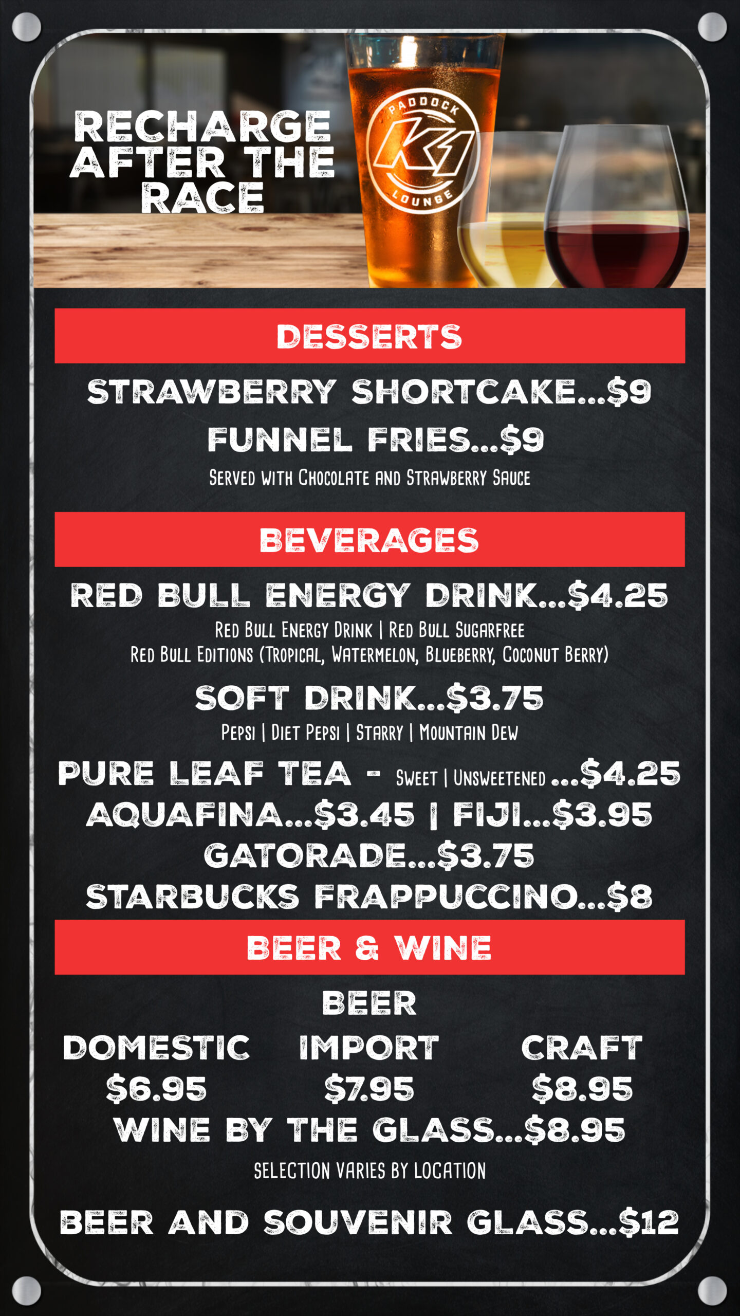 Eat & Drink at the Paddock Lounge in Thousand Oaks! | K1 Speed
