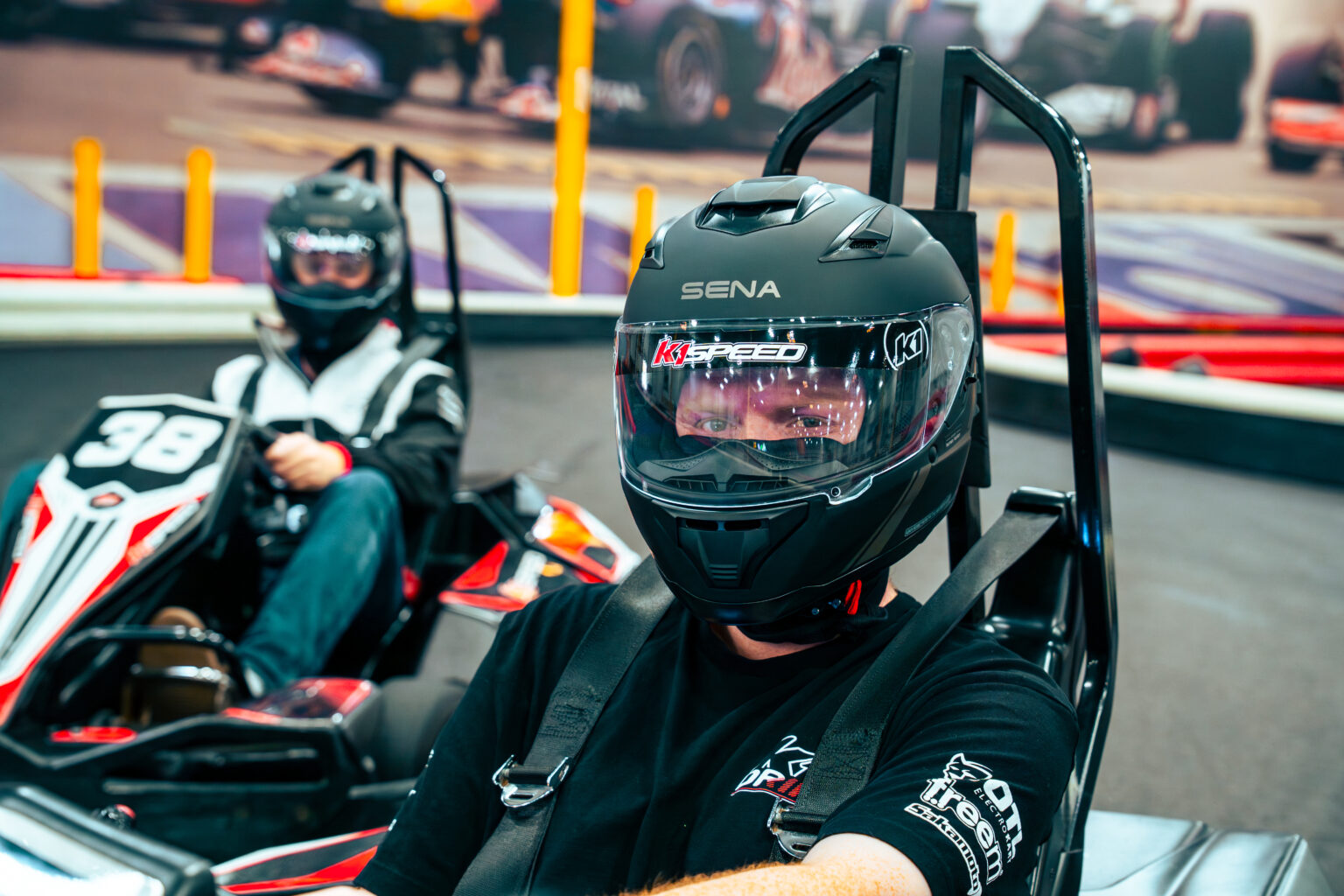 Talk on Track with Our New Helmets! - K1 Speed | K1 Speed